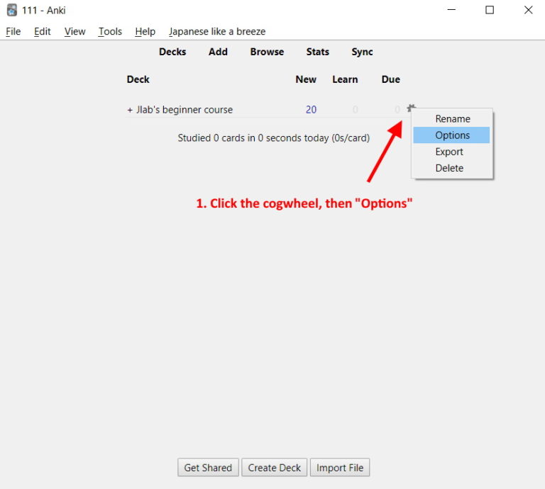 Troubleshooting deck errors - Japanese like a breeze