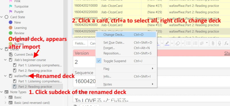 Troubleshooting deck errors - Japanese like a breeze